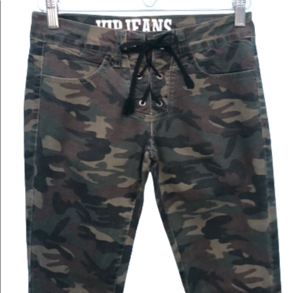 VIP | Jeans | Vip Jeans Camo Skinny Jean Lacing At Front 4 Pocket Style ...